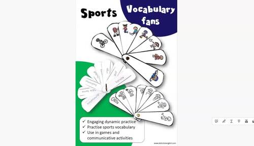 Sports Vocabulary Fans | ESL EFL interactive craft resource | TPT