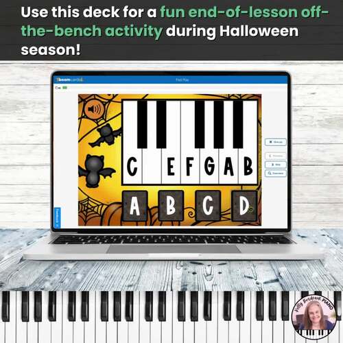 Halloween Piano Keys BOOM™ Cards - White Piano Keys & Music Alphabet ...