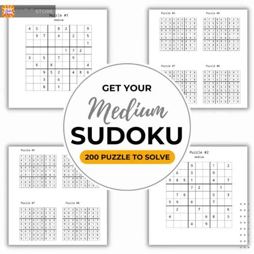 200 Sudoku (Medium Level) to solve: Great way to build problem-solving ...