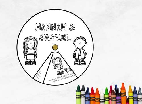 Hannah and Samuel Bible Story Spinning Wheel Craft - Sunday School ...