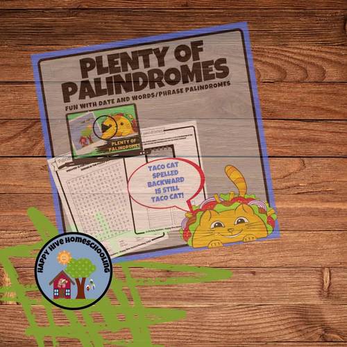 Palindromes by Happy Hive Homeschooling | TPT