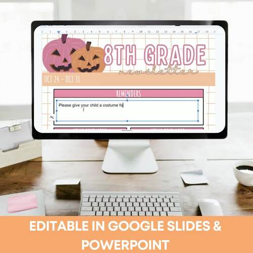 Editable Halloween Classroom Newsletter Template Spooky Theme by Siana ...