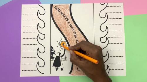 Crossing the red sea Printable, Sunday school Craft, Bible Story ...