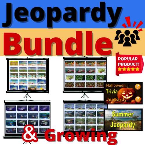 Jeopardy Bundle Full Year Activities and Growing Group All Year Trivia ...