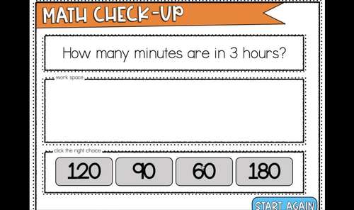 DISTANCE LEARNING: Digital Task Cards 3rd Grade Math Time 3.MD.A.1