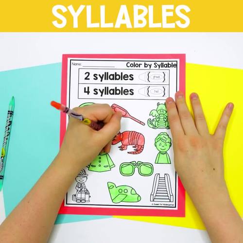 Counting Syllables No Prep Phonics Worksheets Pack | Phonological Awareness