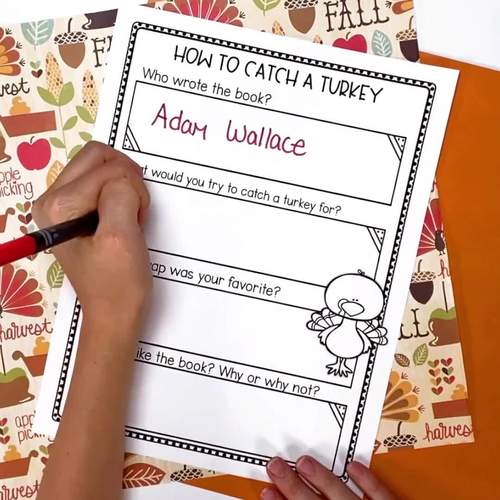 How to Catch a Turkey Activities November Reading Read Aloud STEM