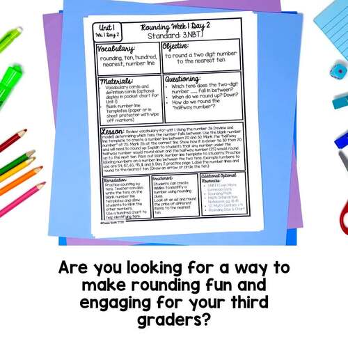 3rd Grade Rounding to the Nearest 10 and 100 Worksheets Activities 3.NBT.1
