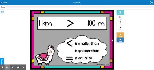 BOOM Cards: Comparing Measurement Units (km, m, cm, mm) by Mme Bock