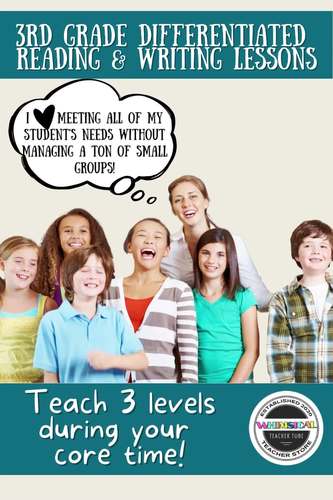 3rd Grade Differentiated Reading and Writing Lesson and Activities ...