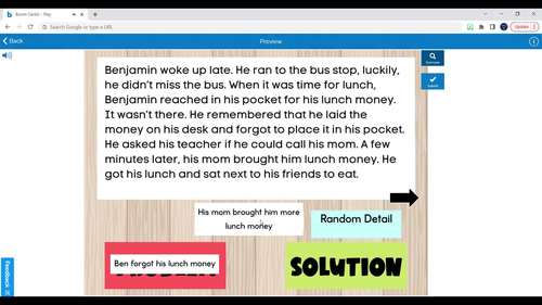 Problem and Solution Text Structure Boom Cards | 3rd Grade Reading