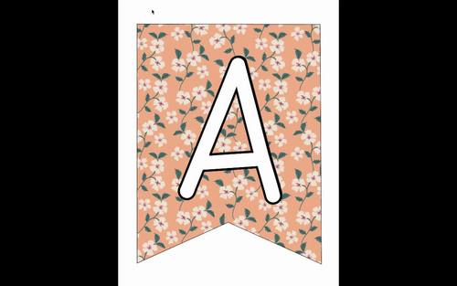 Classroom Decor - Bulletin Board Letters - Boho Flowers - Bright