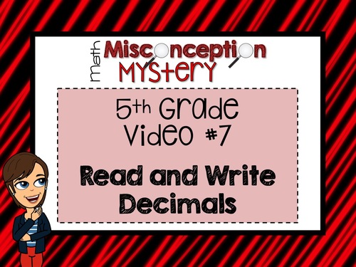 5th Grade Math Mystery | #7: Read and Write Decimals | DISTANCE LEARNING
