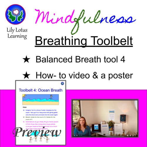 Toolbelt 4: Ocean Breath (Mindful Breathing with how-to video) | TPT