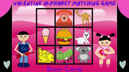 Valentine Alphabet Matching Game Boom Cards by Teacher's Pride | TPT