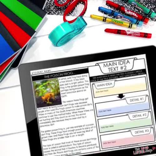 Digital Quick Reading Comprehension Skills: Main Idea Passages ...