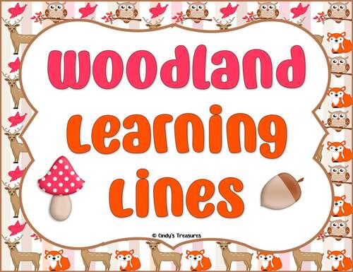 Woodland Learning Lines: Alphabet, Numbers, Shapes and Colors | TPT