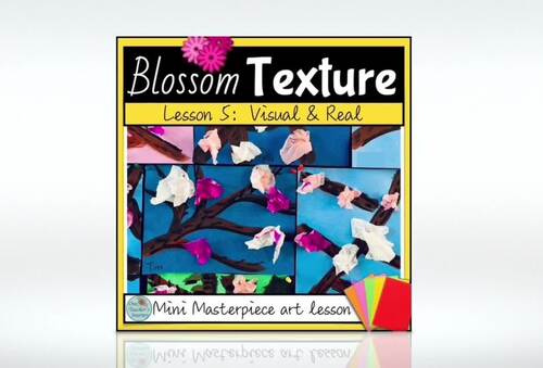 Element of TEXTURE one day art lesson CHERRY BLOSSOMS Kindy - 2nd grade