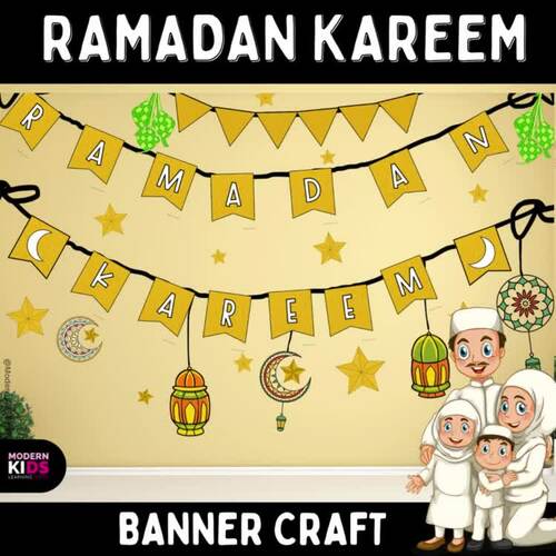 DIY Ramadan Kareem Banner Craft by ModernKids LearningPress | TPT