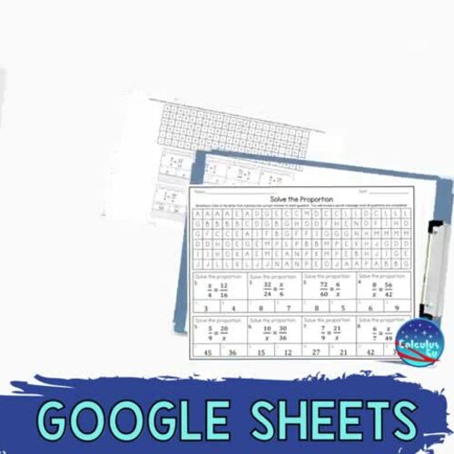 Proportions | Digital Activity Google™ Sheets and Printable by Calculus4u