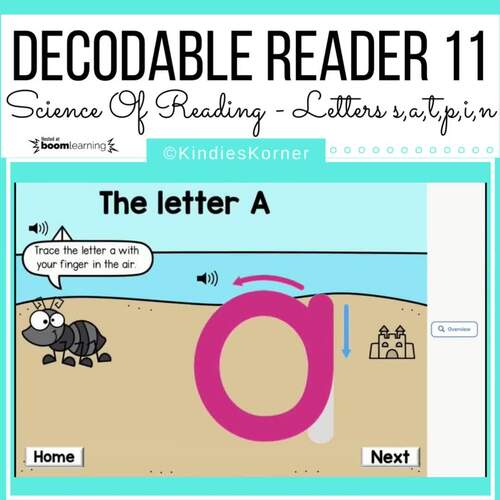 SATPIN Decodable Reader Digital Kindergarten Science of Reading Boom ...