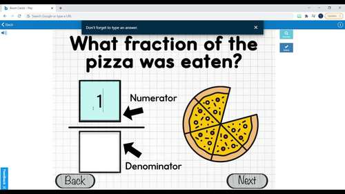 Identify Fractions Boom Cards | 3rd Grade Math by Hands on Learning LLC