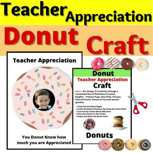 Teacher Appreciation Craft Art Activity Donut Fun Class Lesson Resource