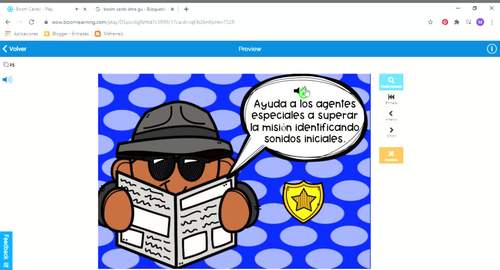 BOOM CARDS: Sonidos iniciales de LETRA G y dígrafo GU |Spanish Distance ...