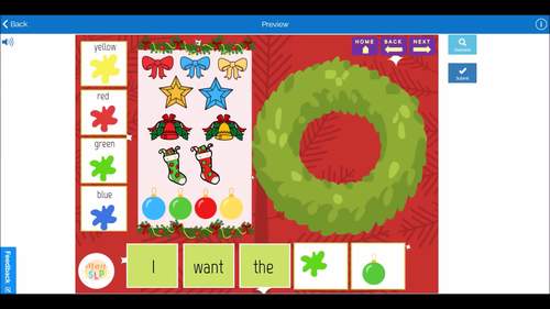 Christmas Sentence Strips for Requesting: Decorate the Wreath Boom Cards™
