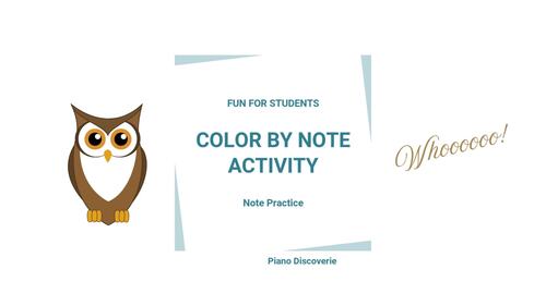 Color By Note by Piano Discoveries | TPT