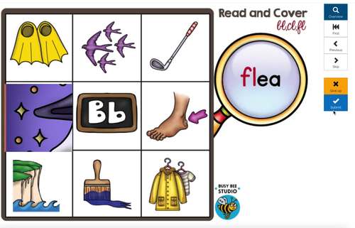 Blends L Boom Cards | Halloween Games BL CL FL GL PL SL by Busy Bee Studio