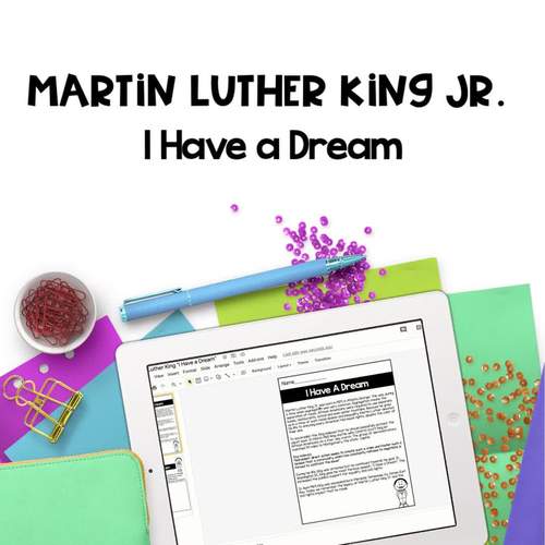 Martin Luther King Jr I Have a Dream Writing Activities by Whimsical ...
