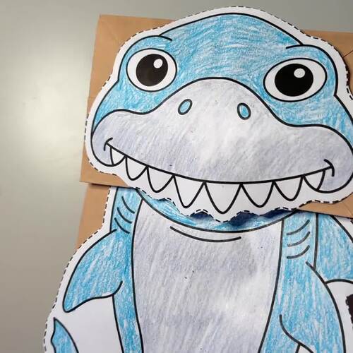 Ocean Animals Paper Bag Puppets Sea Summer Printable Coloring Craft ...