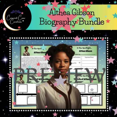 Black History Figure Althea Gibson Biography Bundle Research Project