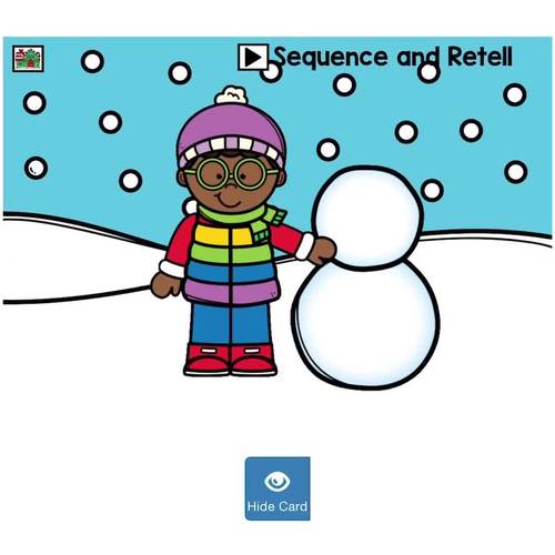 Watch, Sequence and Retell - Winter Animated Boom Cards | TPT