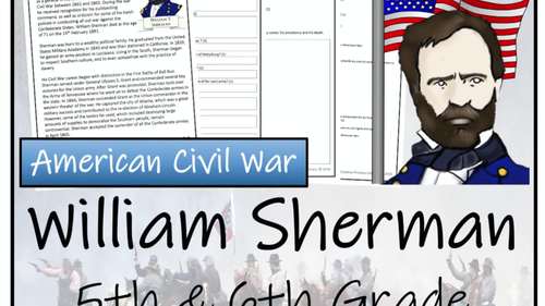William Sherman Close Reading Comprehension Activity | 5th Grade & 6th ...