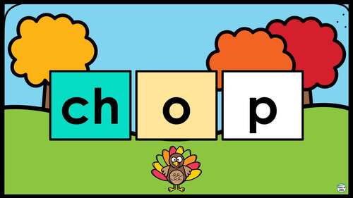 Turkey Digraphs CH, SH, TH with Short Vowels | Turkey Digital Phonics ...