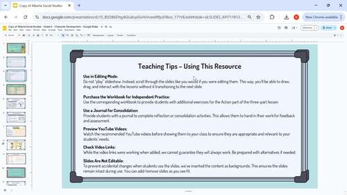 Google Slides Lessons - Alberta Health - Grade 5 - Character Development