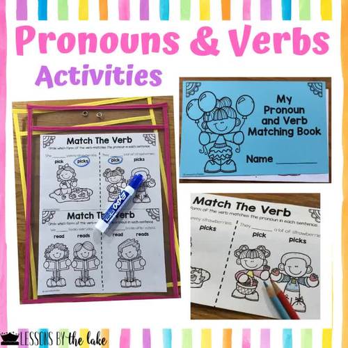 Pronoun & Verb Agreement Activities | Distance Learning by Lessons By ...
