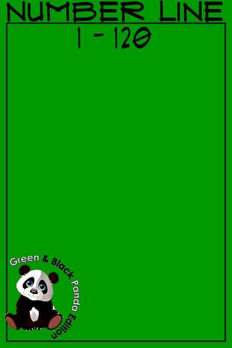 NUMBER LINE 1-120 Panda Theme Classroom Decor Green Black Number Concepts