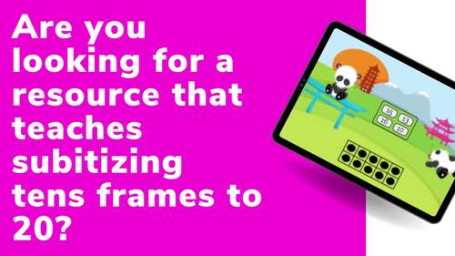Subitizing with Tens Frames to 20 BOOM Cards by Fiddleheads | TPT
