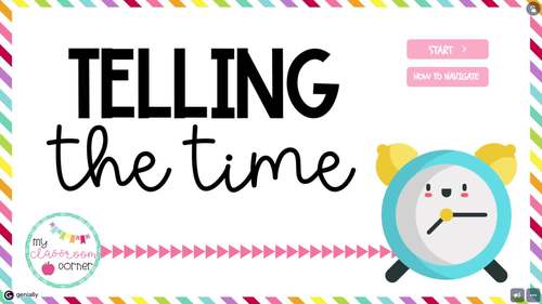 Telling the time - GENIALLY presentation by My classroom corner | TPT