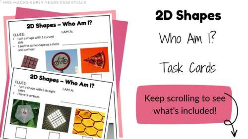 2D Shape Task Cards - Who Am I? - Australian Curriculum | TPT