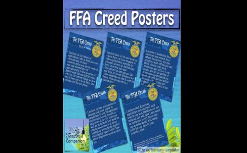 FFA Creed Posters by The Ag Teachers Companion | TPT