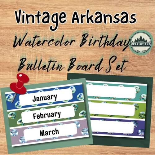 Arkansas Birthday Bulletin Board Set Classroom Decor by Pearlie Janes ...
