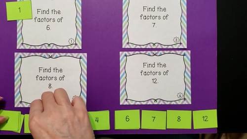 Finding Factors Task Card Activity, 4th Grade by Quick Teachings by Yvette