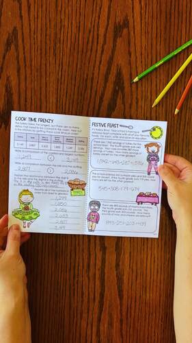 Thanksgiving Activities 4th Grade Mini Math Project Math Test Prep