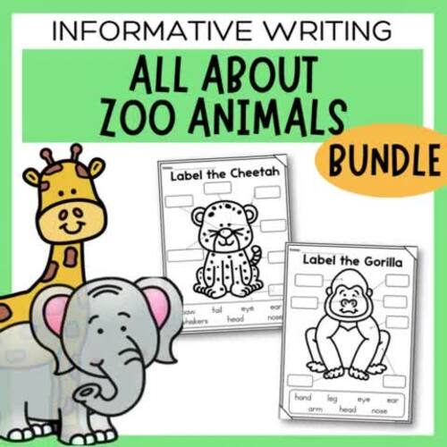 Zoo Animal Informative Writing Bundle | Information Report Writing