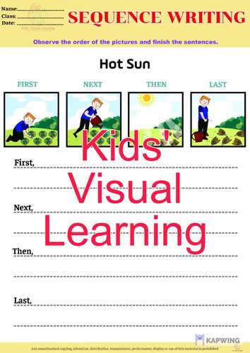 Sequence writing, sequencing, speech therapy, special education, autism ...