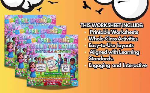 April Spring Would You Rather Easter Activities 1st,2nd,3rd,4th,5th,6th ...